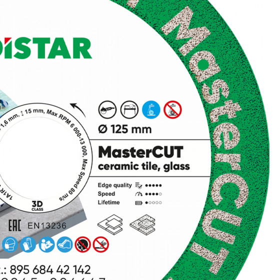 Diamond cutting blade 1A1R V 125 MasterCut